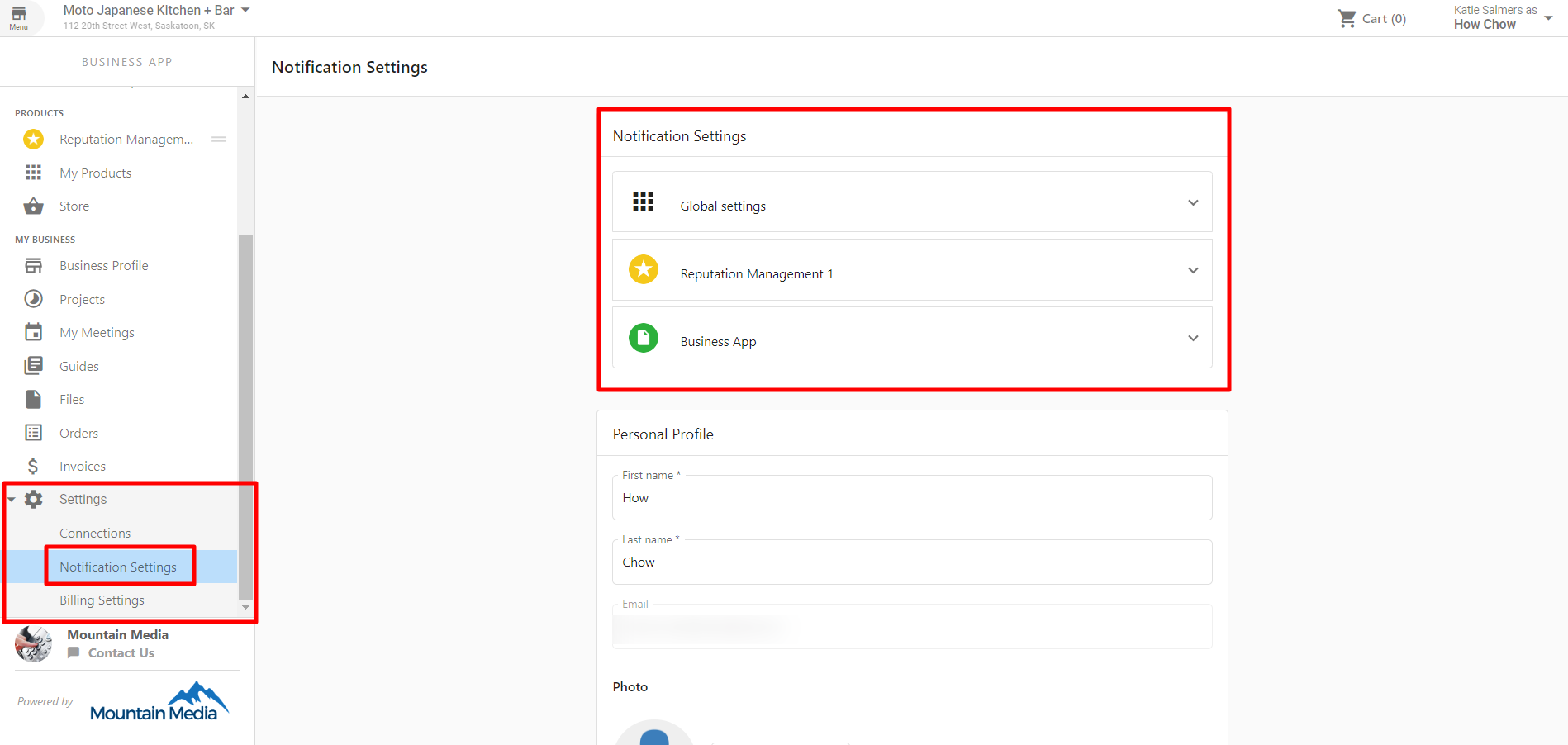 User Notification Settings – Vendasta Support